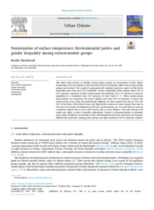 Greenwich Academic Literature Archive - Feminization of surface temperature: environmental ...